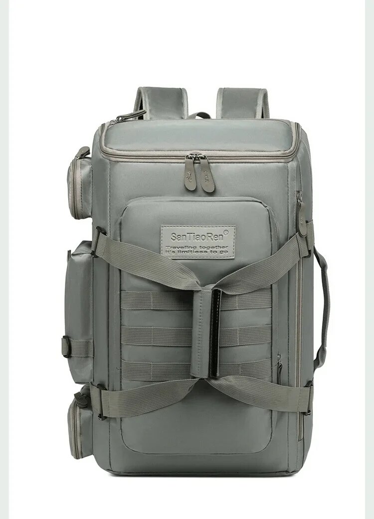Мужской рюкзак для ноутбука с несколькими карманами, дорожный рюкзак большой вместимости для деловой ручной клади выходного дня, повседневный рюкзак для багажа, походная сумка bolso серый
