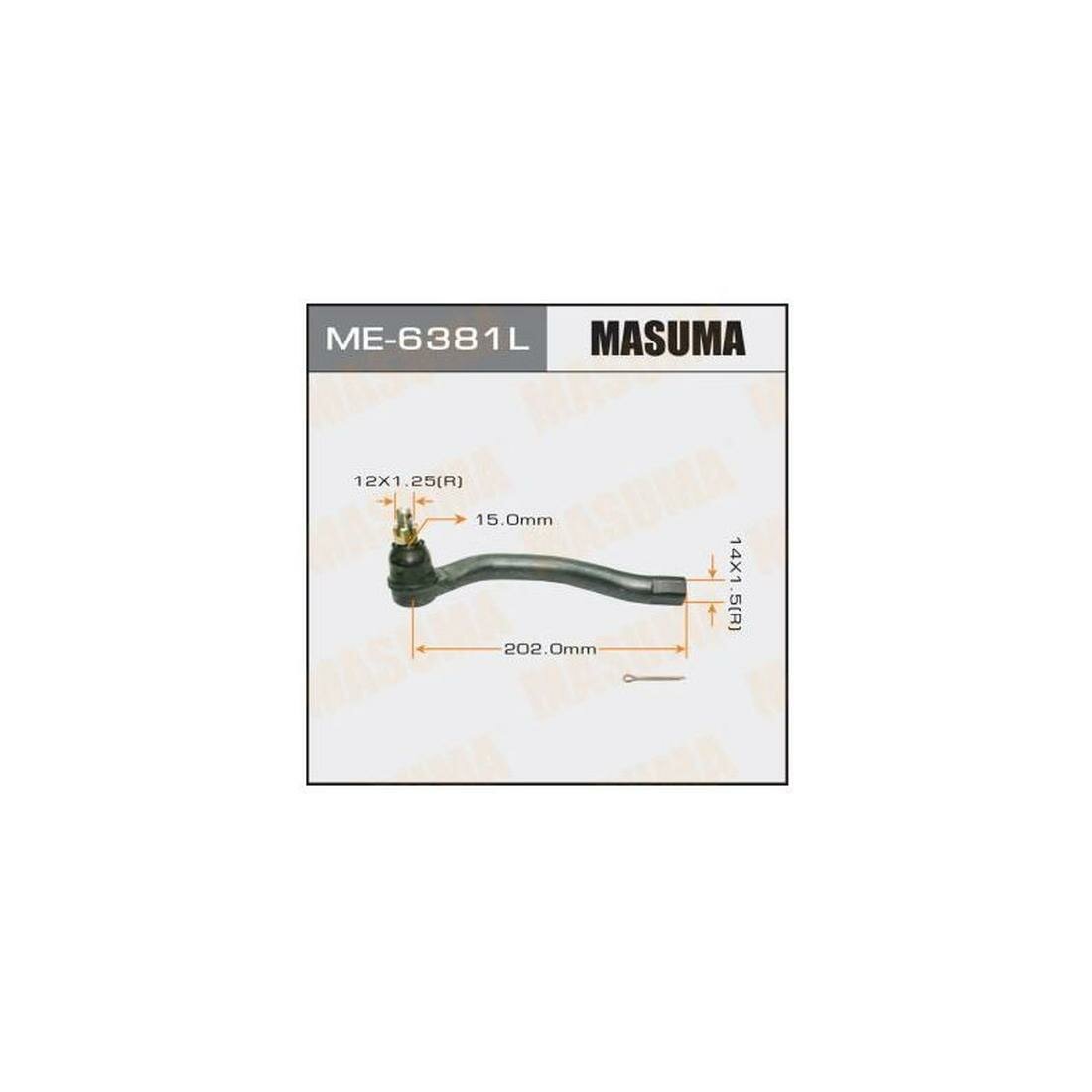 Наконечник рулевой для автомобилей Masuma ME6381L, в упаковке 1 шт.