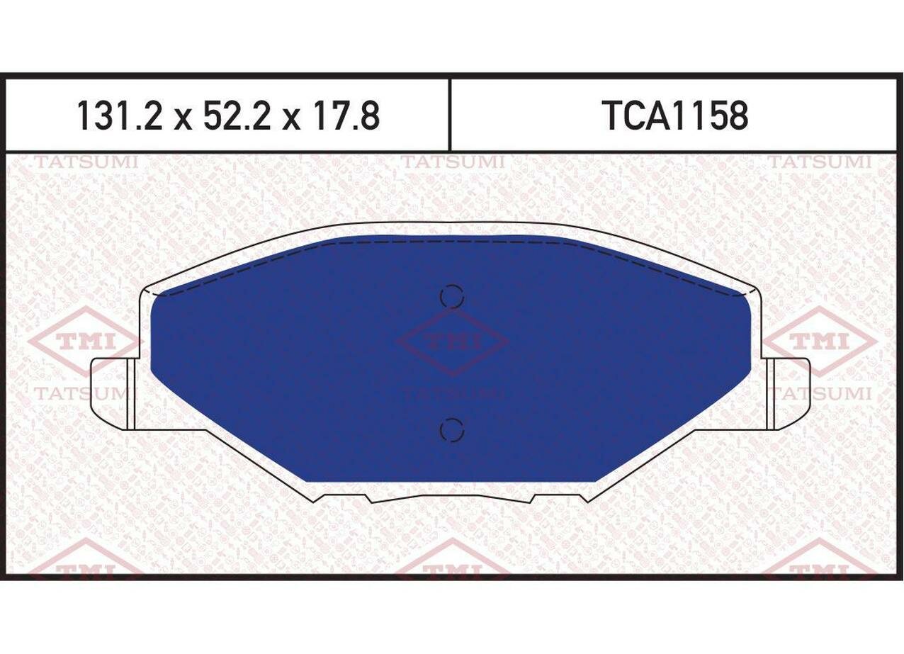 Колодки тормозные для автомобилей TATSUMI TCA1158 (запчасти и комплектующие)