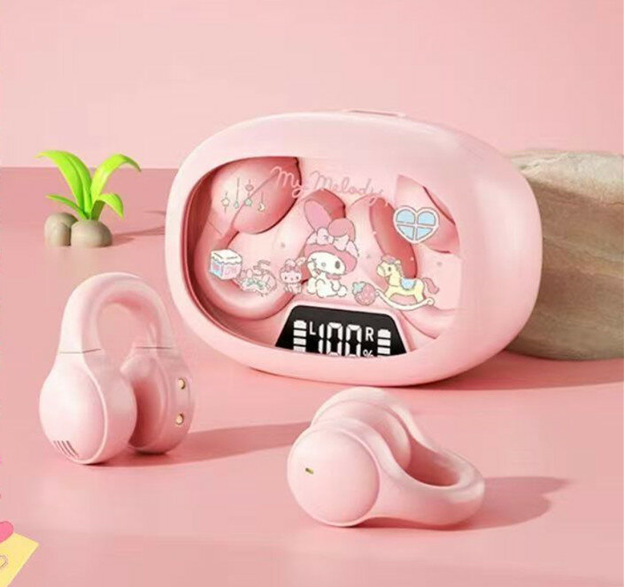Беспроводные наушники SANRIO Bone Conduction с микрофоном, Bluetooth, USB Type-C, Melody