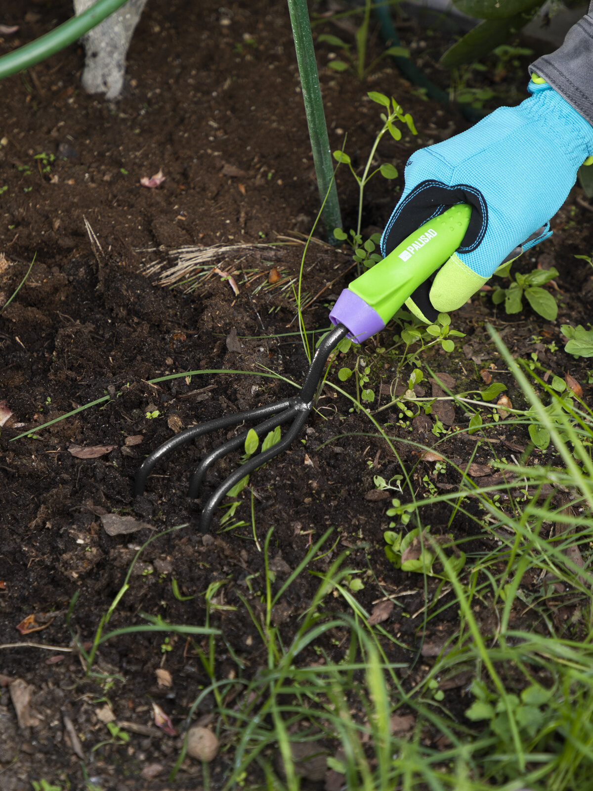 Рыхлитель 3-зубый Palisad Era 60х310 мм, стальной, обрезиненная эргономичная рукоятка 62375