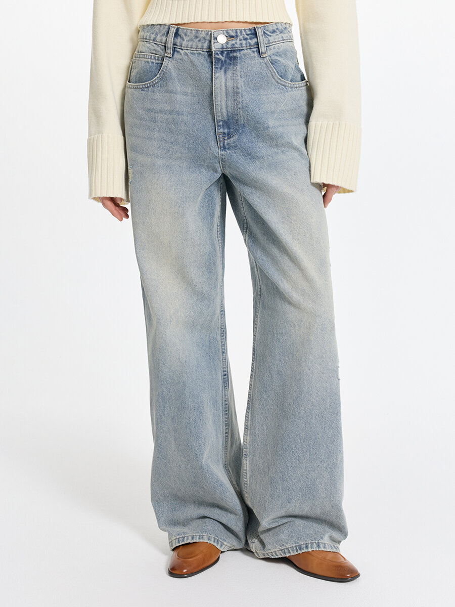 Джинсы клеш 