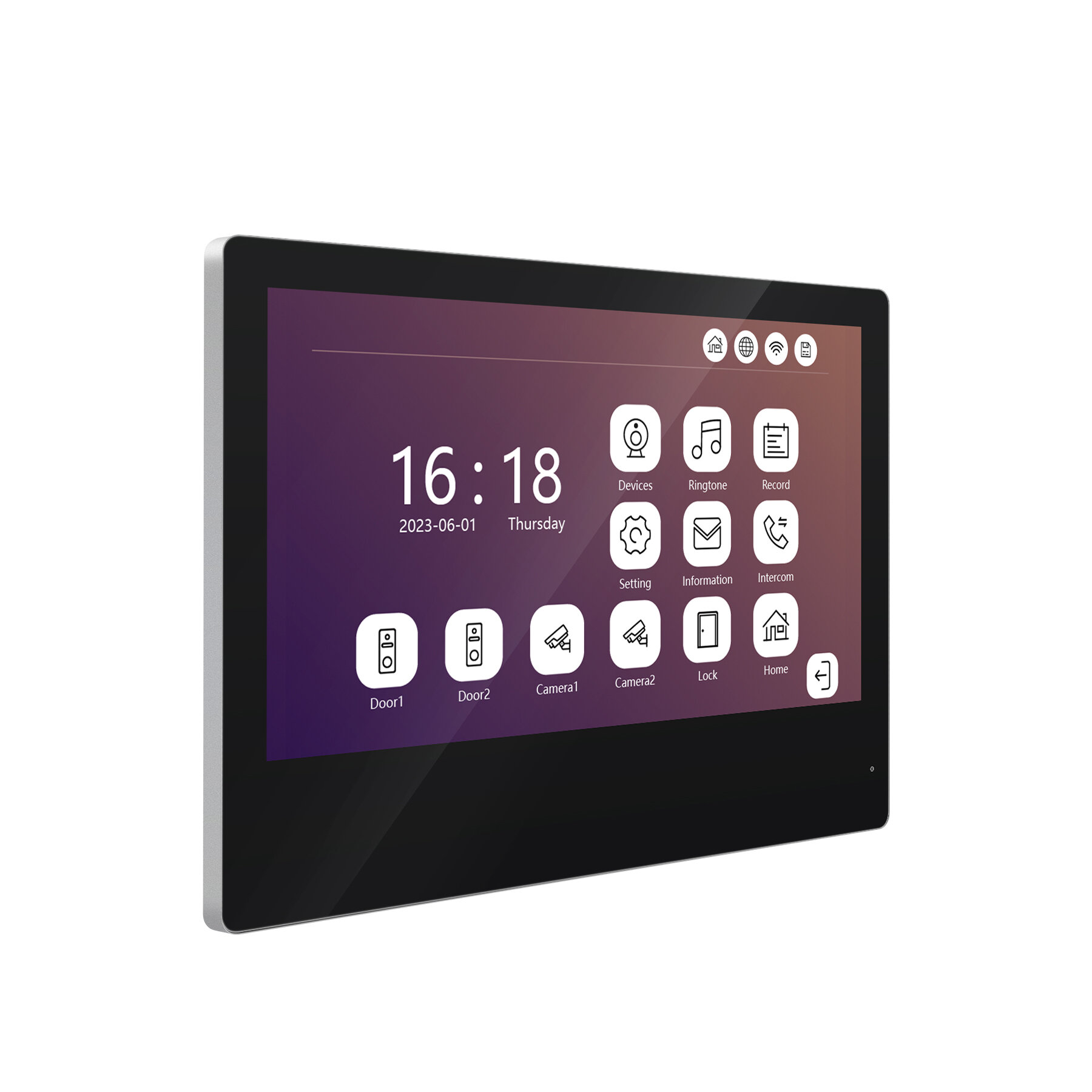 Монитор видеодомофона KAON KN-S7107M-B, 10-дюймовый, Wi-Fi, формат AHD, черный