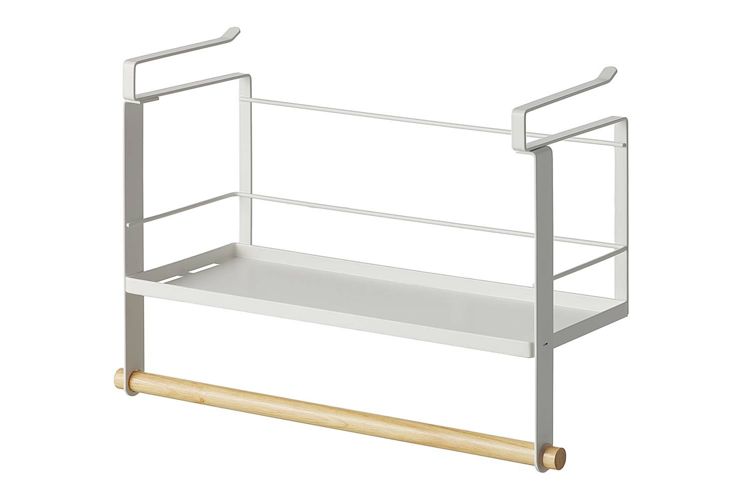 HOFF White навесная полка с держателем 32x23.5x12.5 см для кухни и ванной комнаты