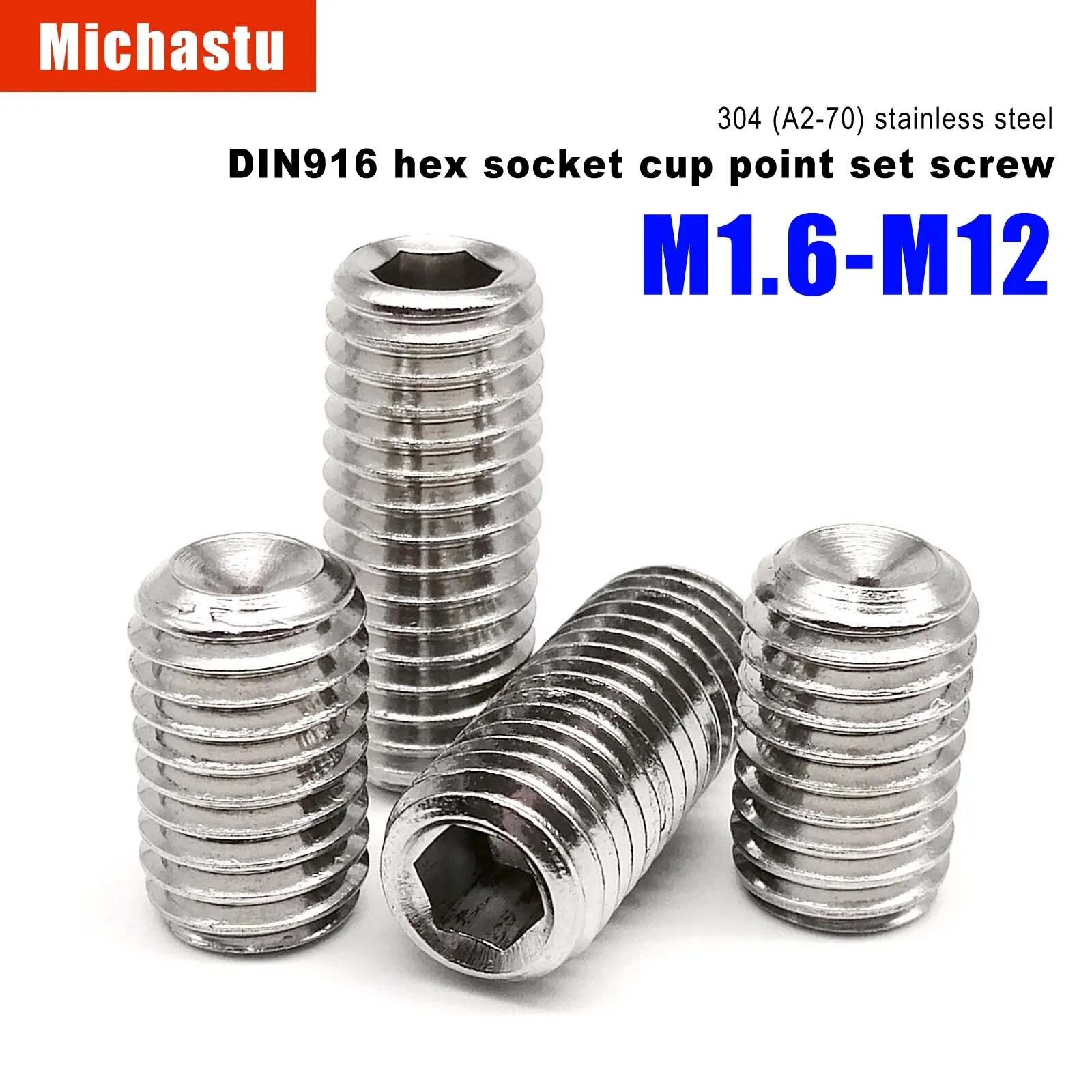 5/10/50 шт. Установочные винты Michastu М1.6-М12 из нержавеющей стали 50pcs M3, 20mm