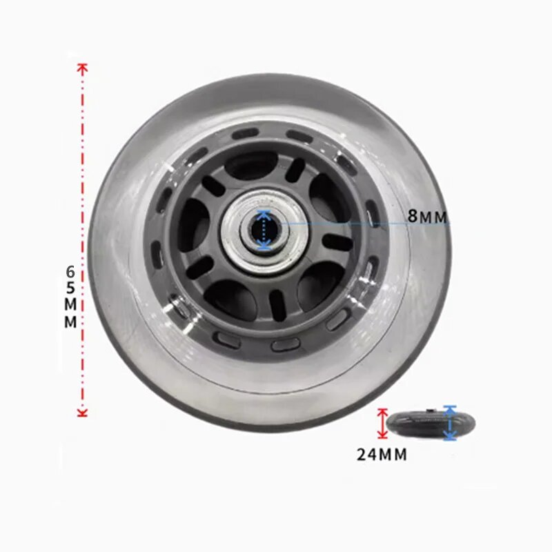 Роликовое колесо 65 мм, 2.5 дюйма, Цвет: 2.5 inch-65mm