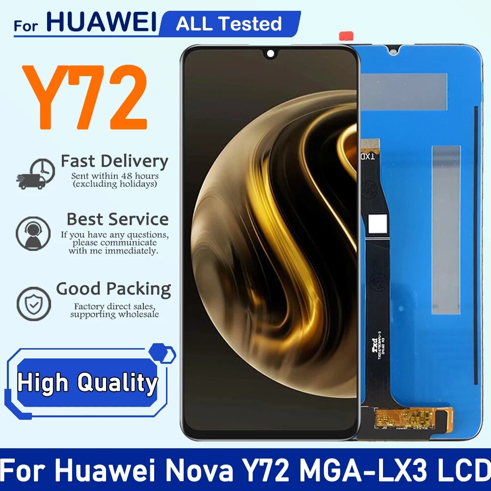 6,75 "для Huawei nova Y72 ЖК-дисплей Y72 с сенсорной панелью и дигитайзером для Huawei Enjoy 70 ЖК-дисплей FGD-AL00, рамка дисплея