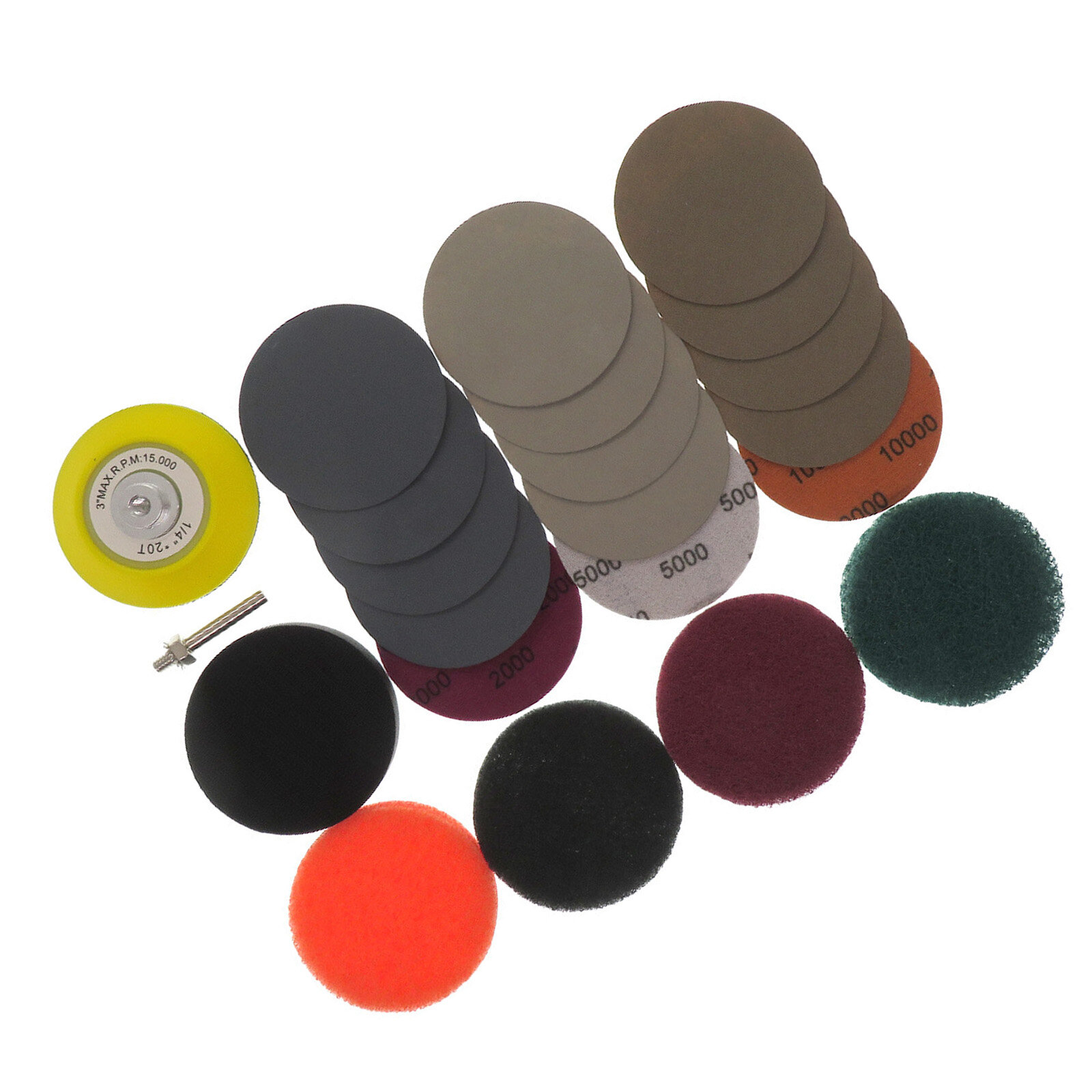 21шт Насадка для сверления Набор шлифовальных кругов необходимых ремонта автомобильных фар