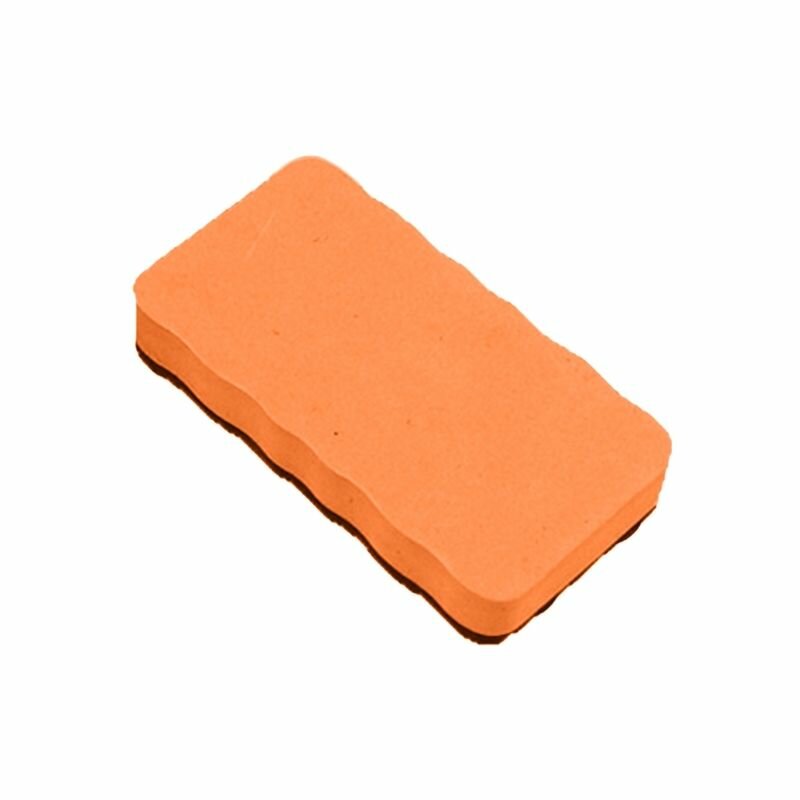 Магнитный ластик для доски, легкий с войлочной подкладкой, губка для очистки меловой доски, оранжевый цвет