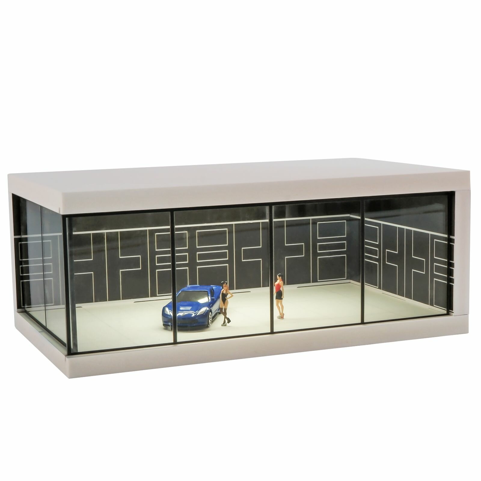 Ящик для хранения моделей автомобилей 1/64, сцена автосалона, парковка