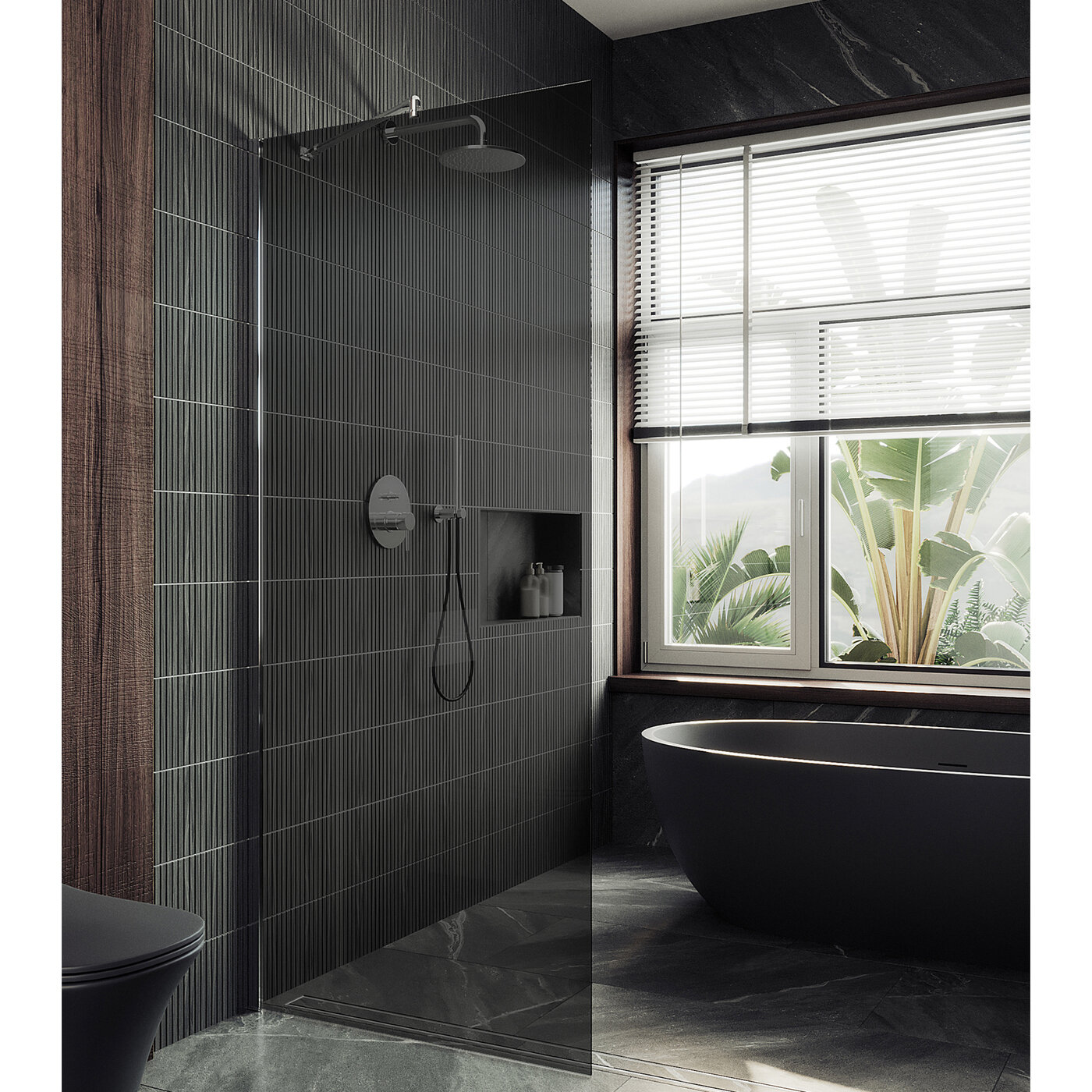 Душевая перегородка MaybahGlass 195х99 MGD-1355-5ш