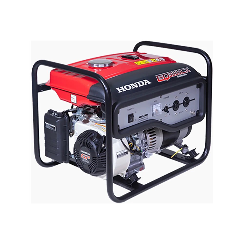 Бензиновый генератор на базе двигателя Honda GP200 с мощностью 2.8 кВт, ручным стартером и индикатором уровня топлива для надежного использования