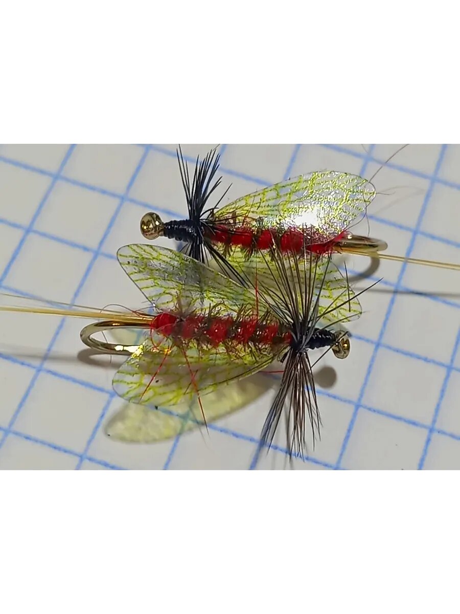 Мушка верховая. Для ловли хариуса и другой рыбы. На одинарном крючке. 2 штуки.