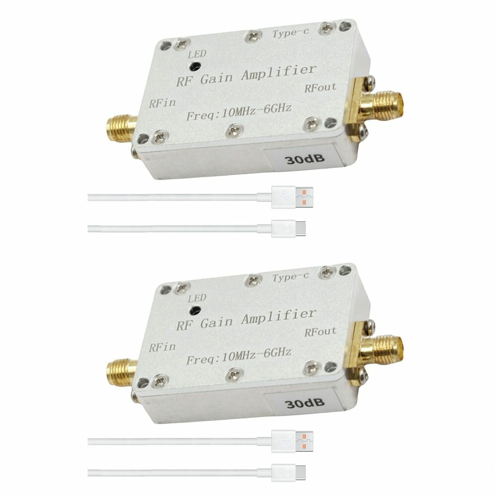 2 шт. 10M-6GHz усилитель усиления мощности высокой плоскостности приемник сигнала привода 433M 1.2G 1.5G 2.4G 5.8G, 30DB