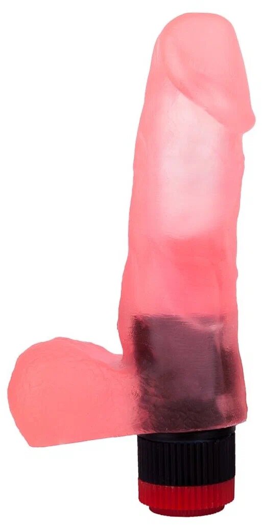 Нежно-розовый гелевый вибратор-фаллос Lovetoy - 19 см,