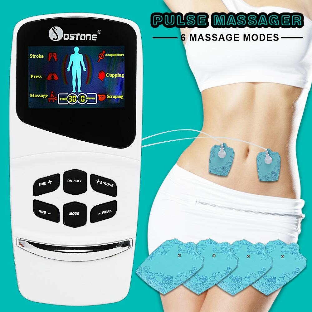Sostone 6 Mode TENS Unit Электронный импульсный массажер Терапия Мышцы Тело Рельеф
