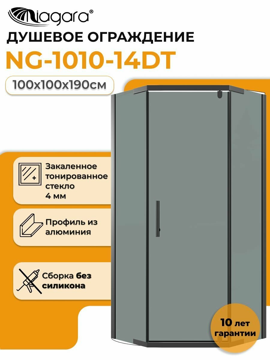 Душевое ограждение Niagara Eco NG-1010-14DT (97,5х97,5x190 см)