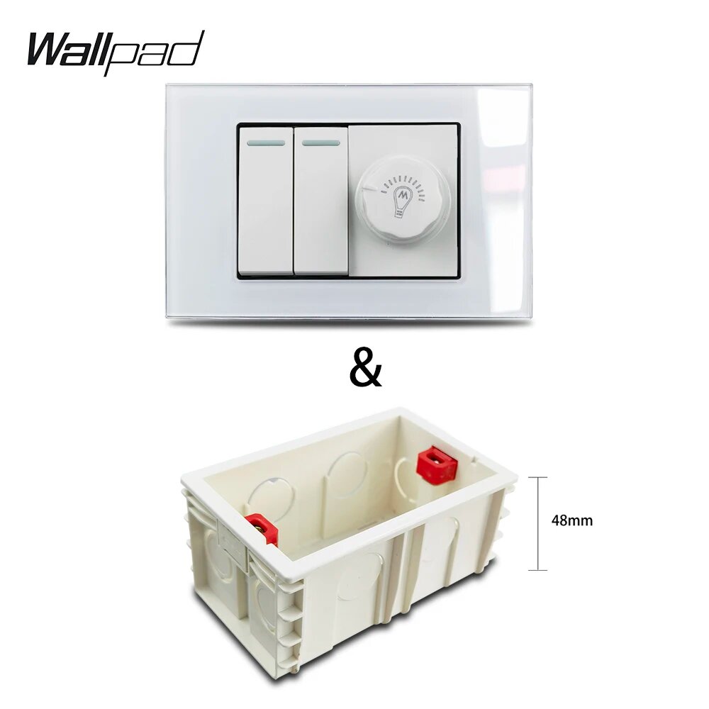 Диммерный двухклавишный выключатель Wallpad