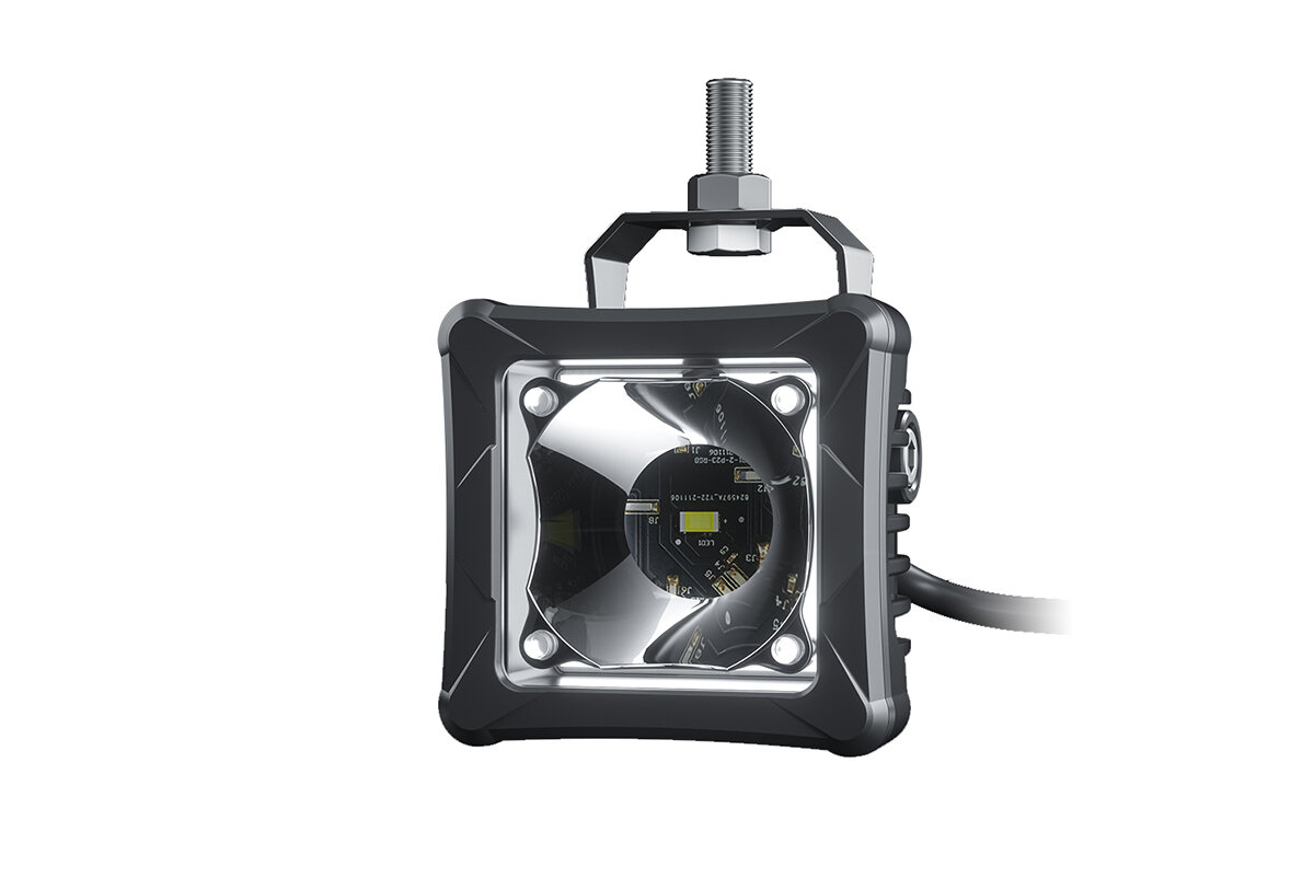 Светодиодные фары дальнего света AURORA 76x76 мм 30W с RGB подсветкой (комплект 2 шт)