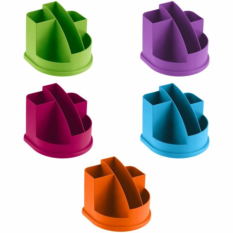 4 шт. Настольная подставка СТАММ "Авангард", пластиковая, ассорти