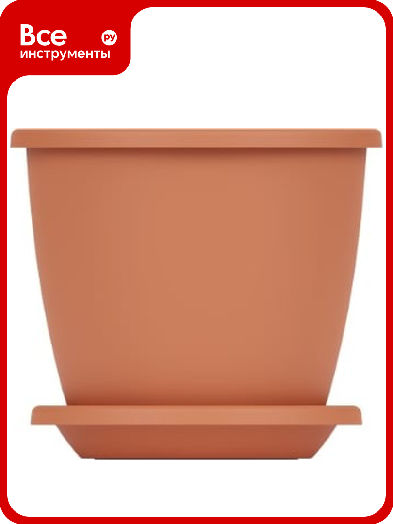 Цветочный горшок ЗПИ Альтернатива Афина 5,5л коричневый М6544, Простой уход за изделием экономит время и силы