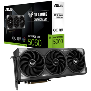 Видеокарта ASUS Видеокарта ASUS GeForce RTX 5060 8Gb DDR7 128 bit 3*DP/HDMI 3FAN (TUF-RTX5060-O8G-GAMING) RTL