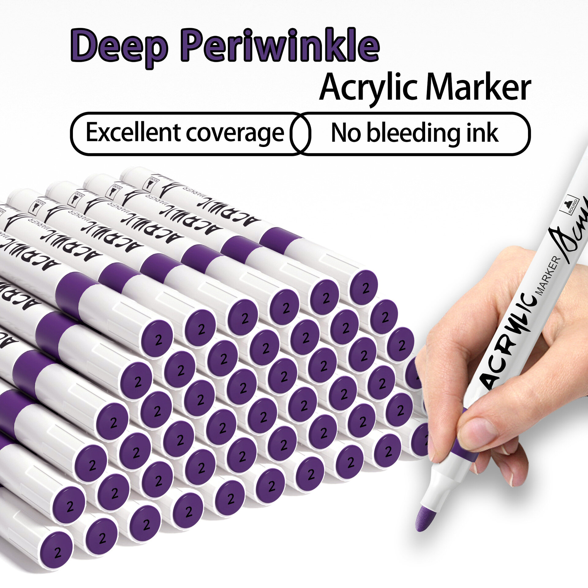 Акриловый маркер 1A1553-2, для граффити, 50 шт