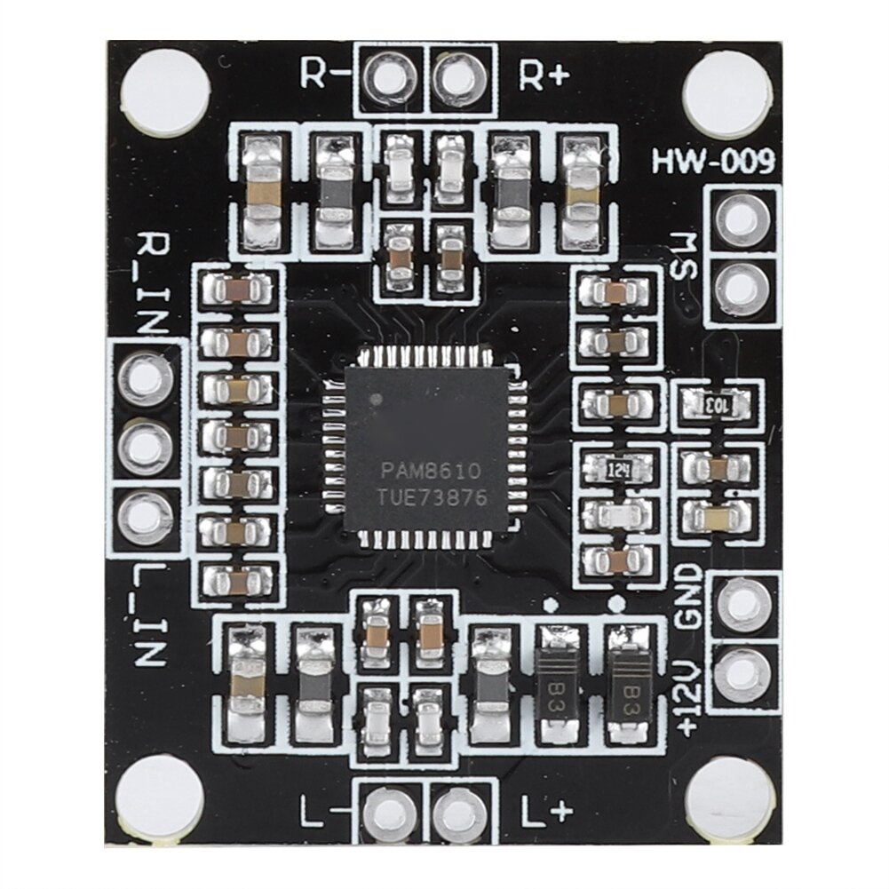 Двухканальная плата цифрового усилителя мощности PAM8610, 12 В, 15 Вт на канал, компактный размер