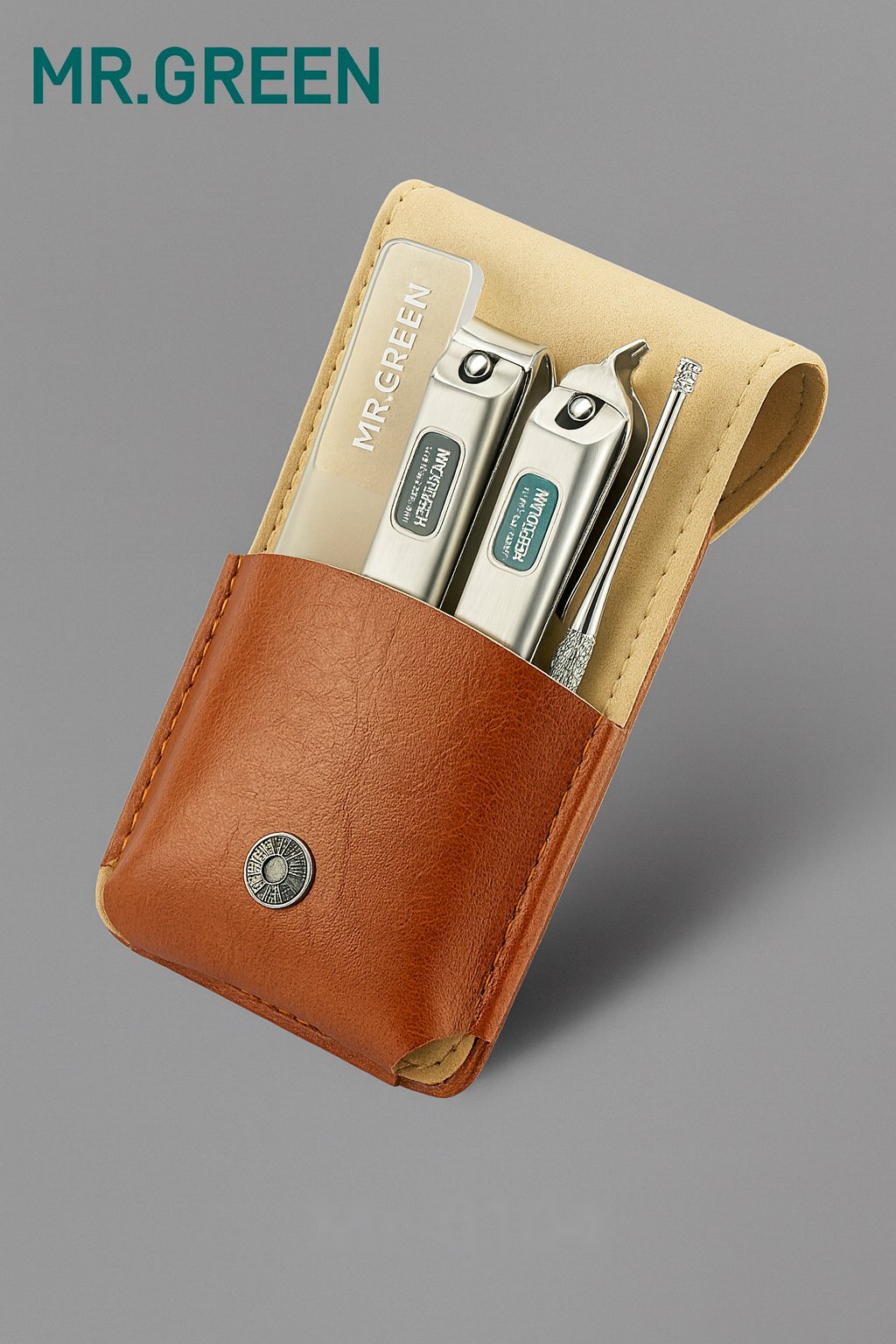 Маникюрный набор Mr.Green на 4 предмета , дорожный , футляр искусственная кожа