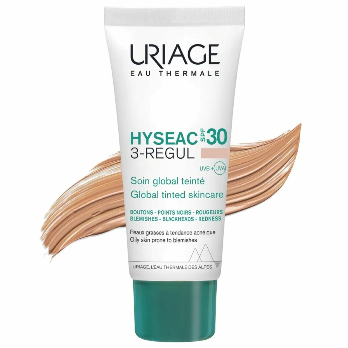 Урьяж исеак 3-Регул Универсальный тональный уход SPF 30, 40 мл | URIAGE Hyseac 3-Regul Tinted Global Skin-Care SPF30