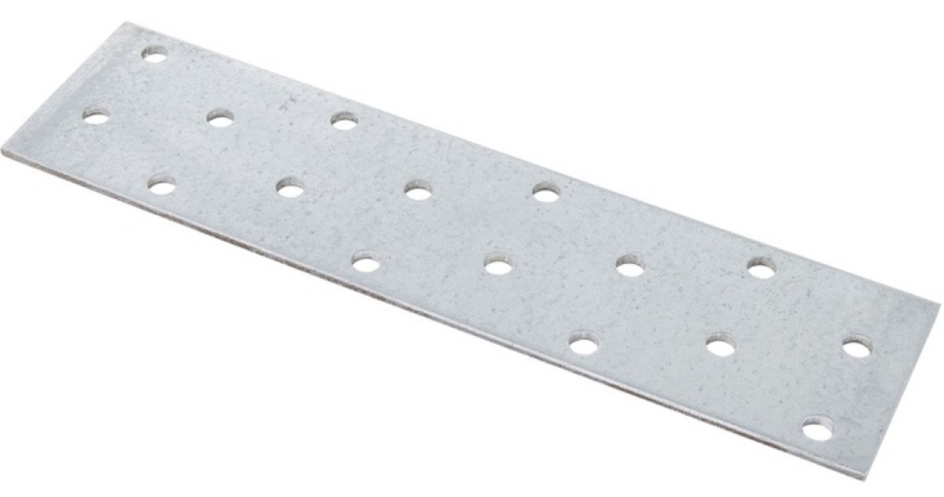 Пластина крепежная Rock Solid Connection / Рок Солид Коннекшн для деревянных конструкций, из оцинкованной стали, размером 40х120х2мм / строительство и ремонт
