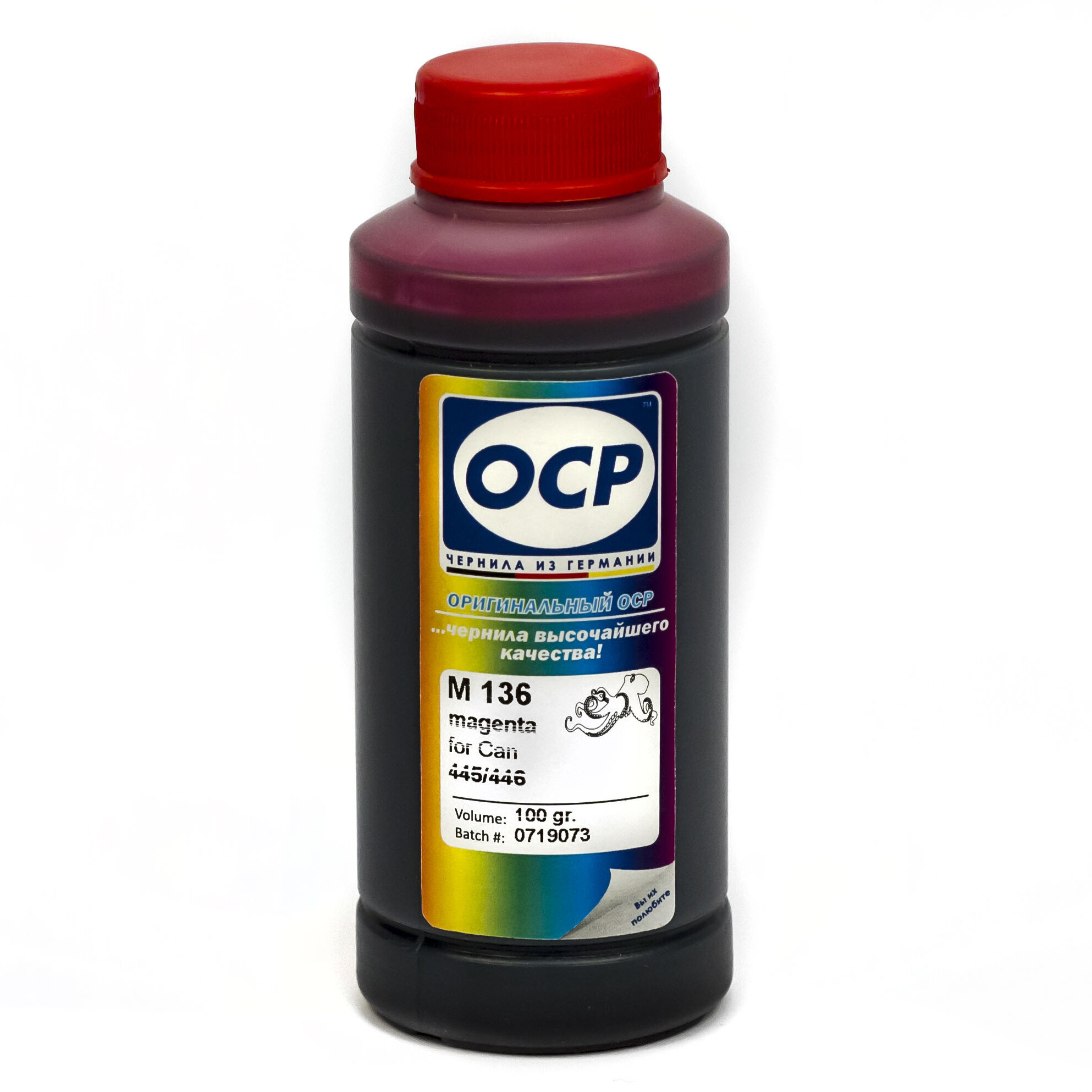 Чернила OCP M 136 пурпурные для Canon PIXMA MG2440, MG2540, MG2940 картриджей CL-446 100мл