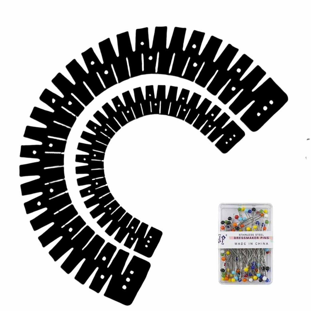 1 комплект из 2 предметов, силиконовое обжимное устройство, швейный инструмент с иглой-черный