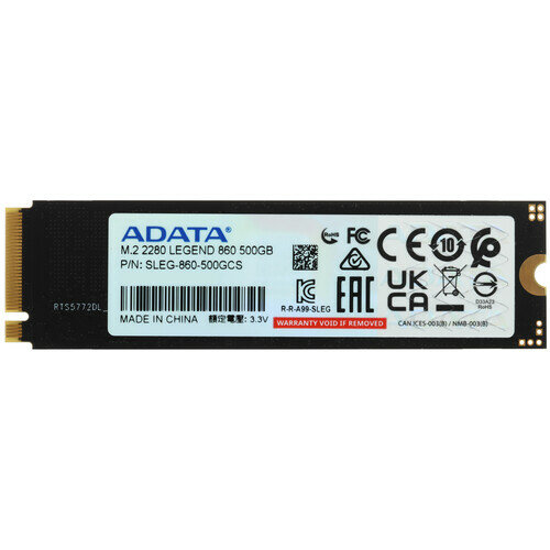 SSD M.2 накопитель ADATA SLEG-860-500GCS