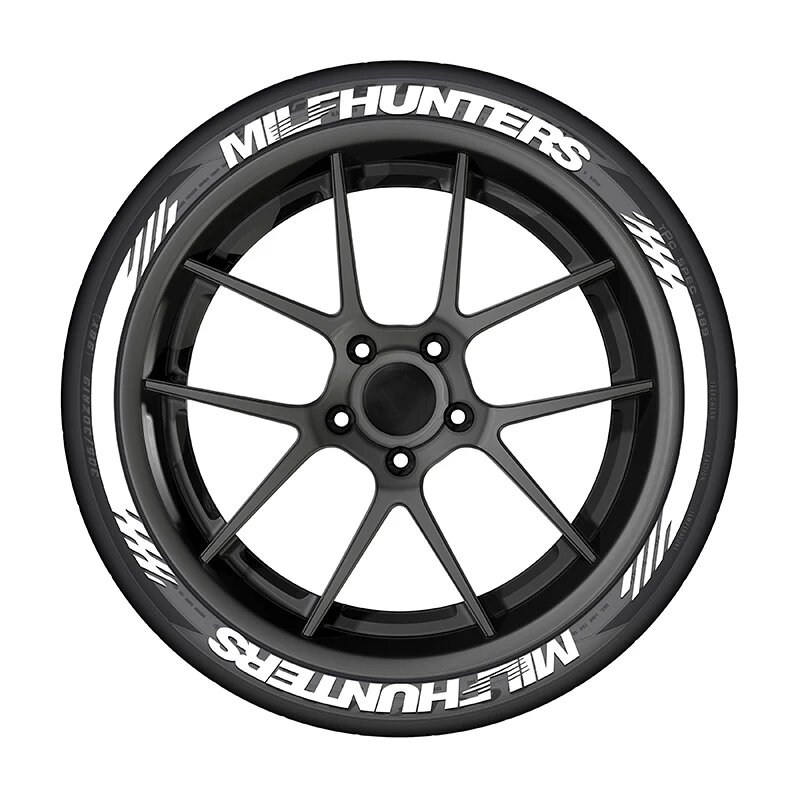 4-Shin Автомобильные Шины ПВХ 3D Наклейки Набор Персонализированных Букв Мотоцикл Колеса MILF-WS