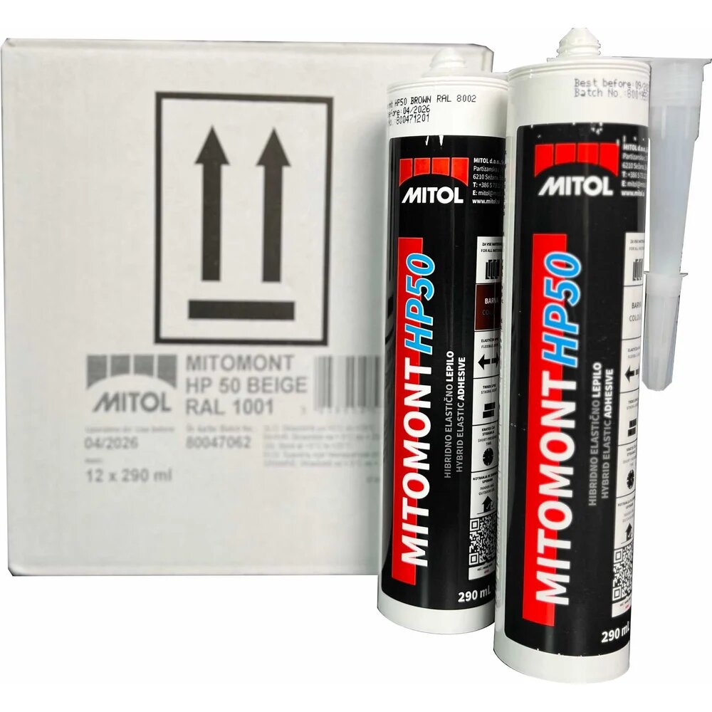 MITOL МС полимерный Клей-герметик MITOMONT HP50 290 мл. 12 штук, бежевый 3838958533618
