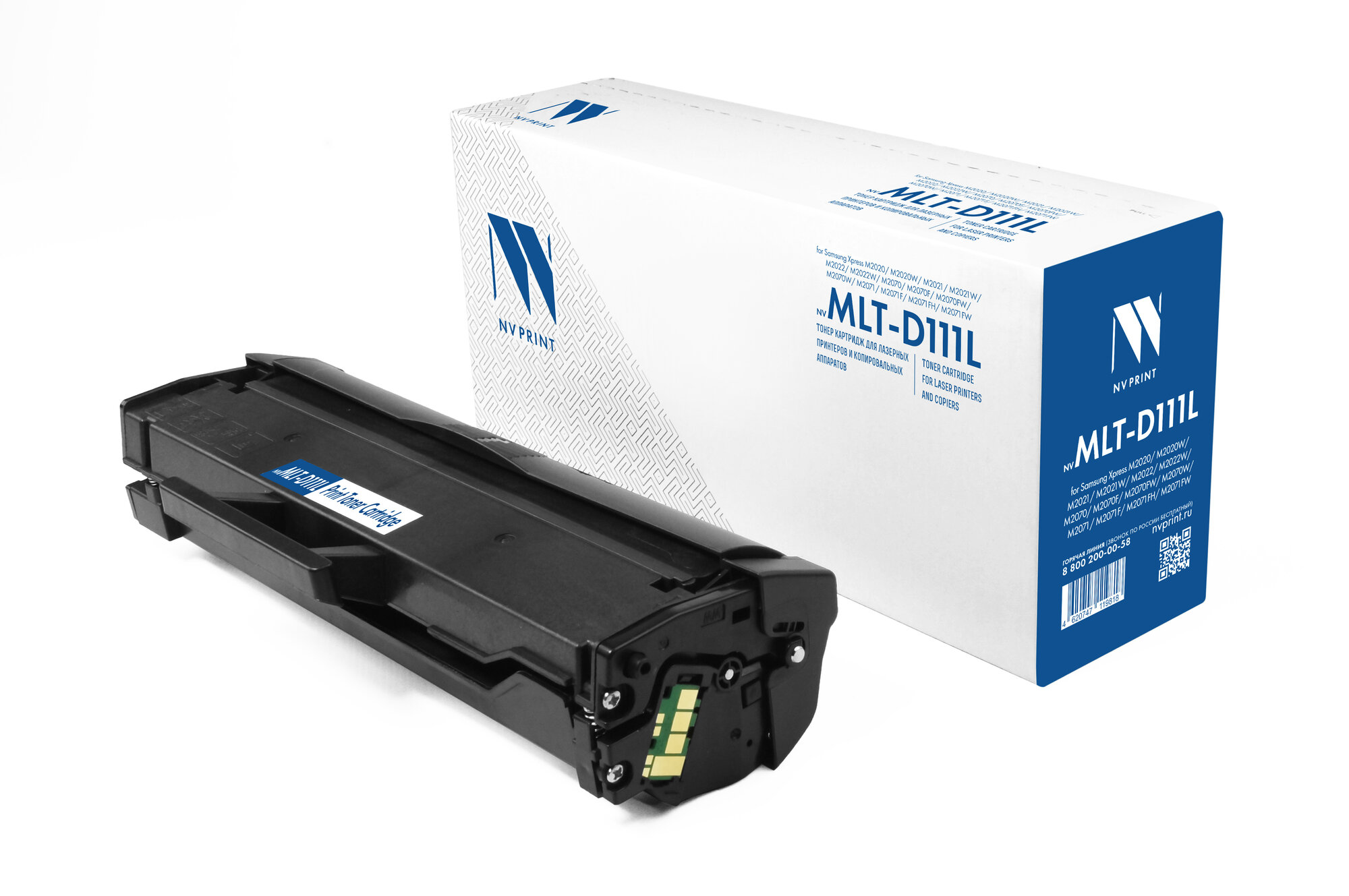 Картридж NV Print MLT-D111L черный для Samsung Xpress M2020/ M20202/ M2070/ M2071 (1.8К) (SU801A) (NV-MLTD111L)