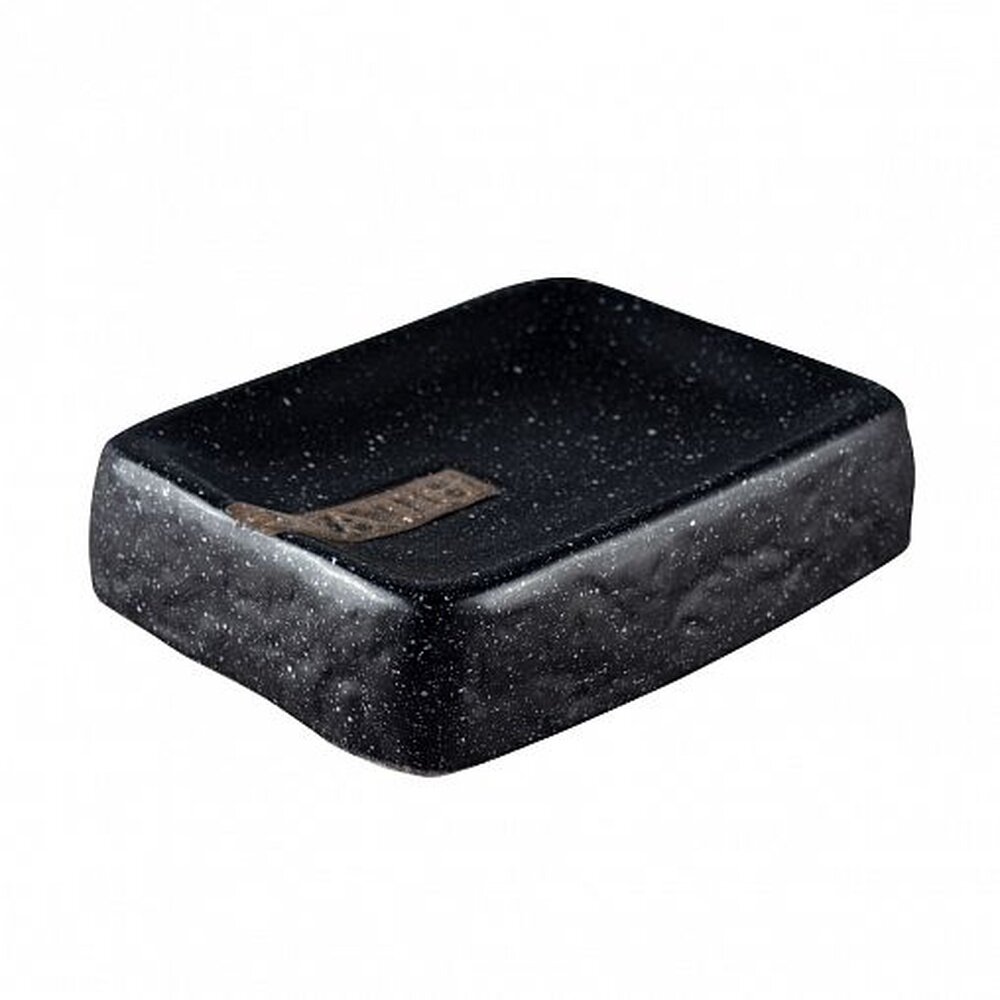 Мыльница Рыжий Кот Bath SD 003980, фарфоровая, тёмно-серая, 12x9,3x3 см