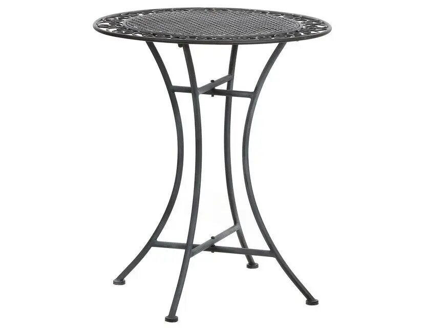 Комплект дачной мебели ажурный прованс (2 стула, стол), металл, серый, Edelman