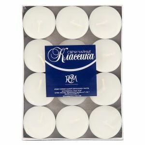 Набор чайных свечей РСМ Ваниль, 24 шт, парафин, 3-4 часа горения