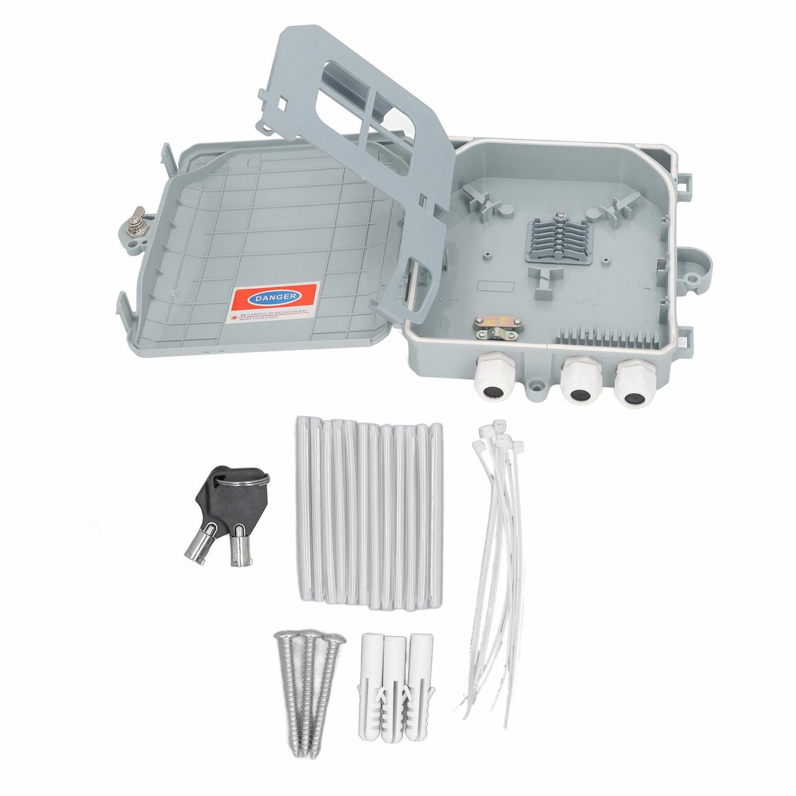 Распределительная коробка оптического волокна 8-ядерный водонепроницаемый оптоволоконный разветвитель для внутреннего и наружного использования