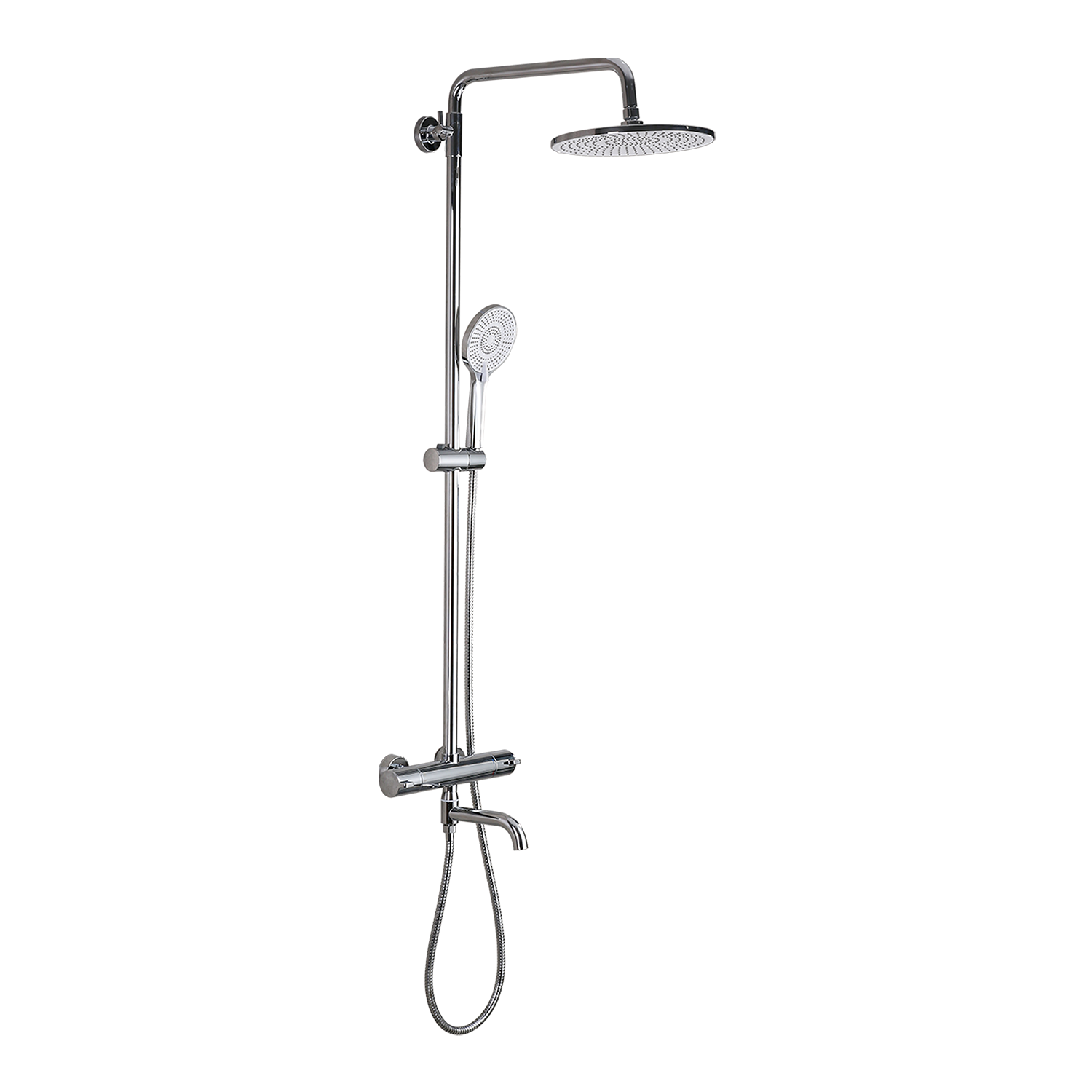Душевая стойка Frap F24006, латунь, верхний душ, с термостатом