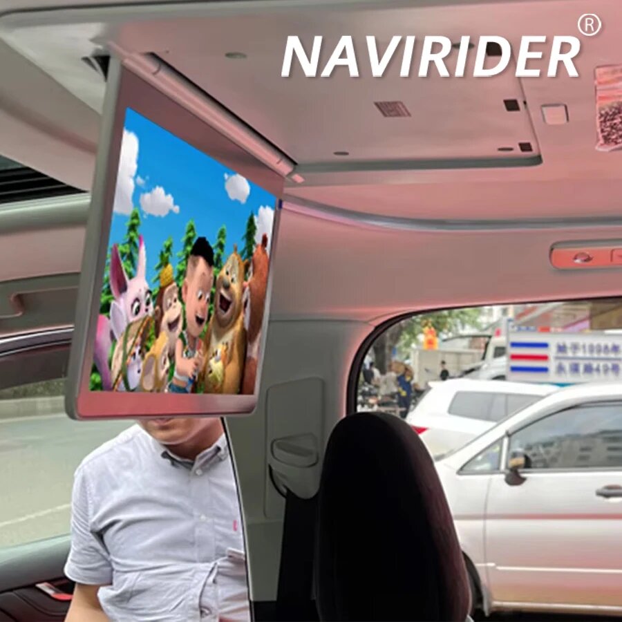 Для Toyota Alphard 20 Alphard 30 Vellfire 2008-2024 потолочный монитор на крыше 13,3 дюйма/15,6 дюйма специальный MP5 мультимедийный видеоплеер 15.6Inch-Gray