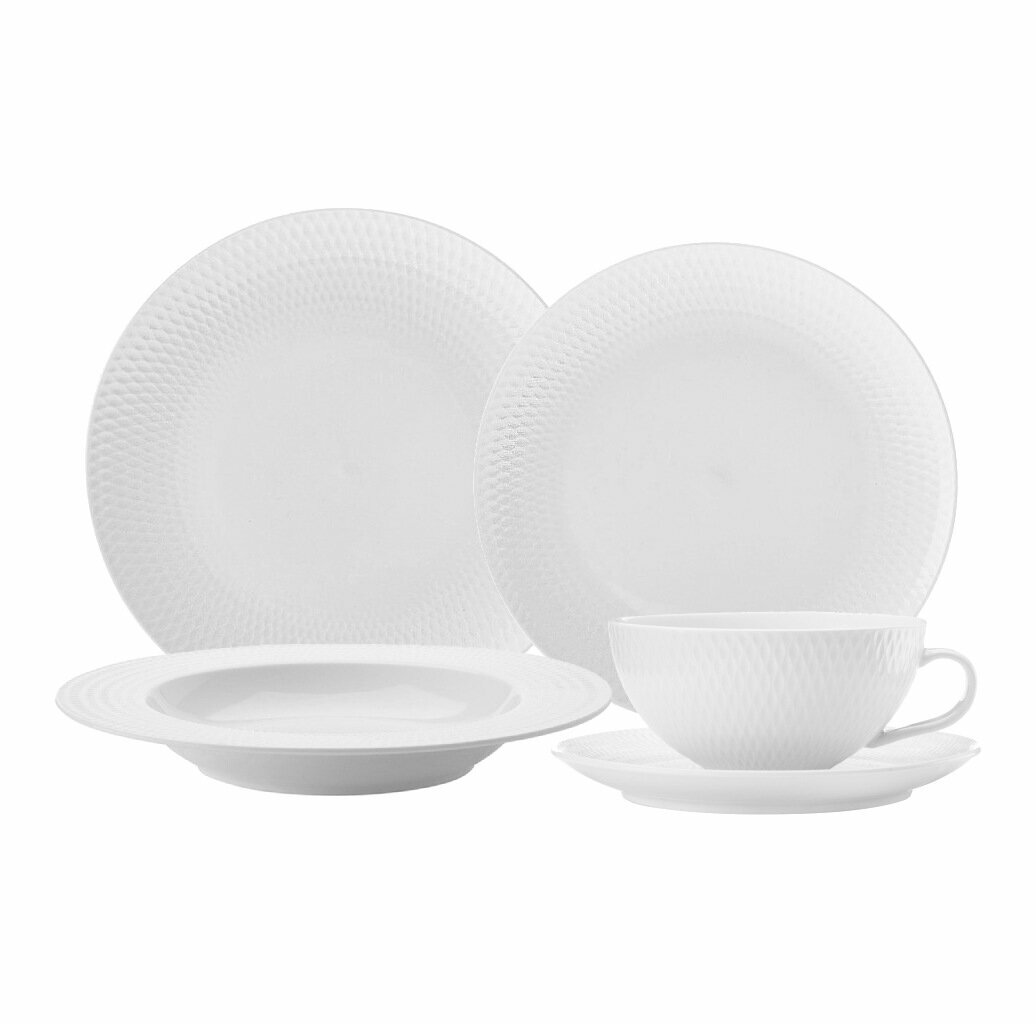 Набор обеденный с чашками, 4 персоны,20 предметов, Даймонд (Maxwell&Williams)