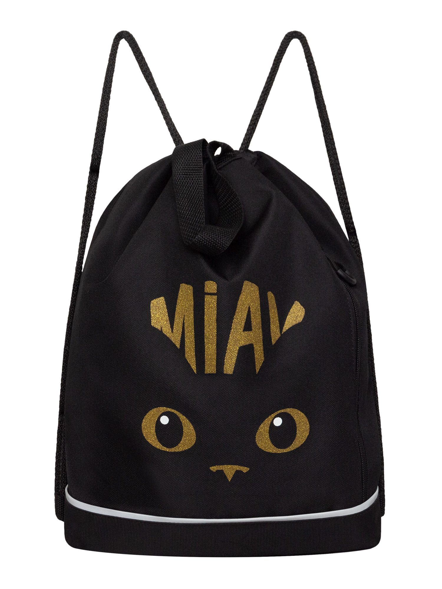 Мешок для обуви GRIZZLY с одним отделением, с боковым карманом, укрепленным дном, для школы, для девочки OM-52-111/1