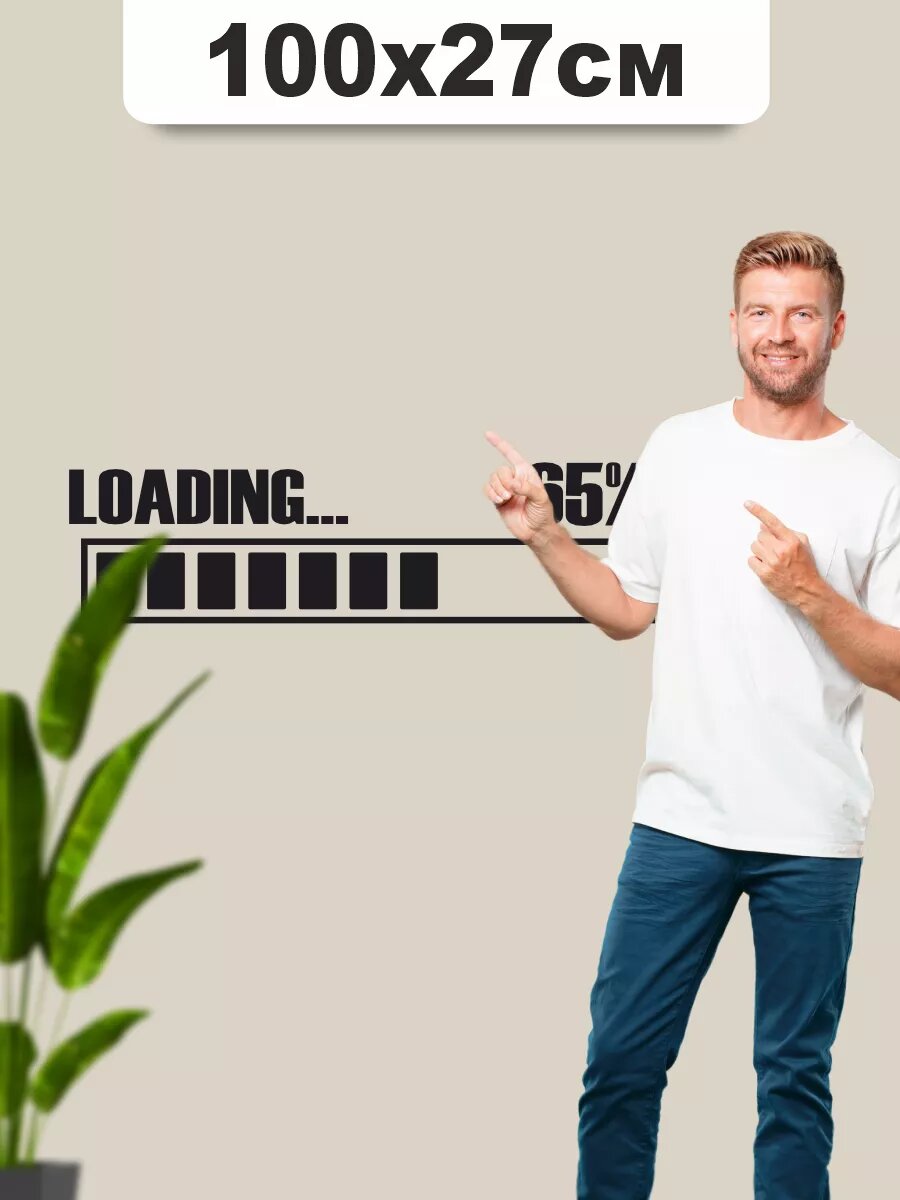Наклейка на стену для декора интерьерная Loading
