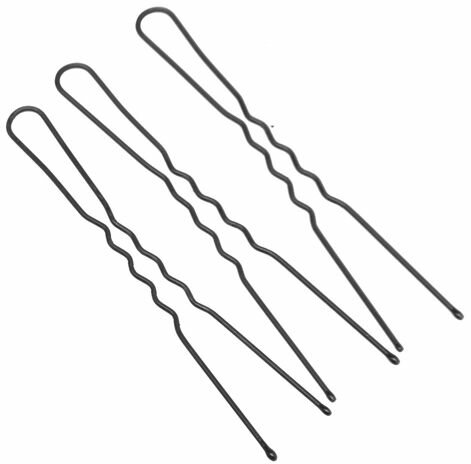 Шпильки для волос DEWAL Pro, волна 70 мм, 200 гр, в коробке, металл (мягкие), черные