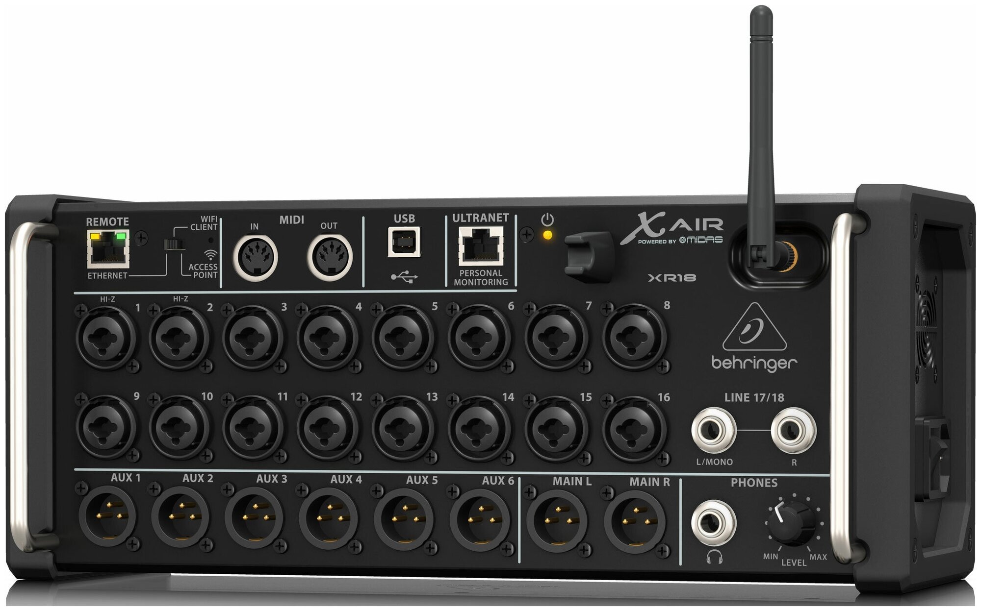 Цифровой рэковый микшерный пульт BEHRINGER XR18, черный, 18 каналов