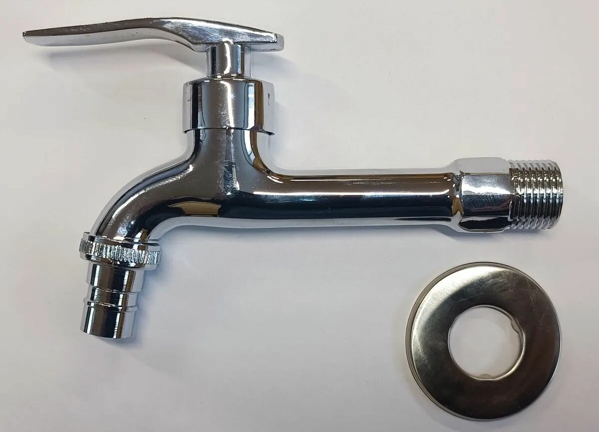 Sanitary Wares кран водоразборный хромированный со штуцером 1/2 (садовый, дачный) удлиненный