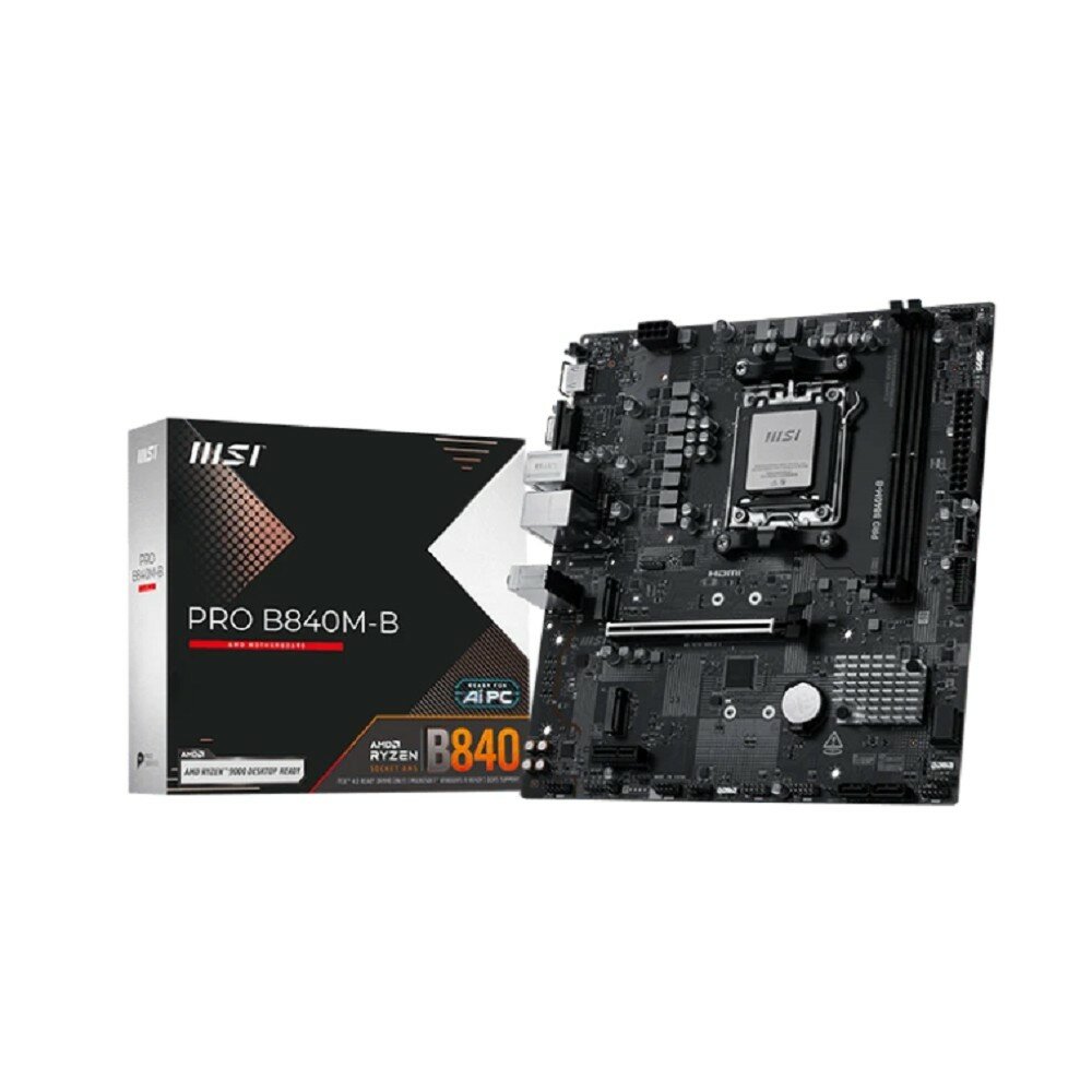 MSI Материнская плата PRO B840M-B Socket AM5 2хDDR V 2хM.2